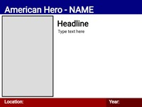 American Hero Trading Card - Wixie