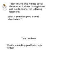 Grade 1 winter research - Wixie